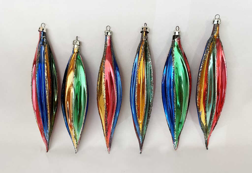 RESERVED Vintage Rainbow Icicle Christmas Ornaments Poland in Box ...