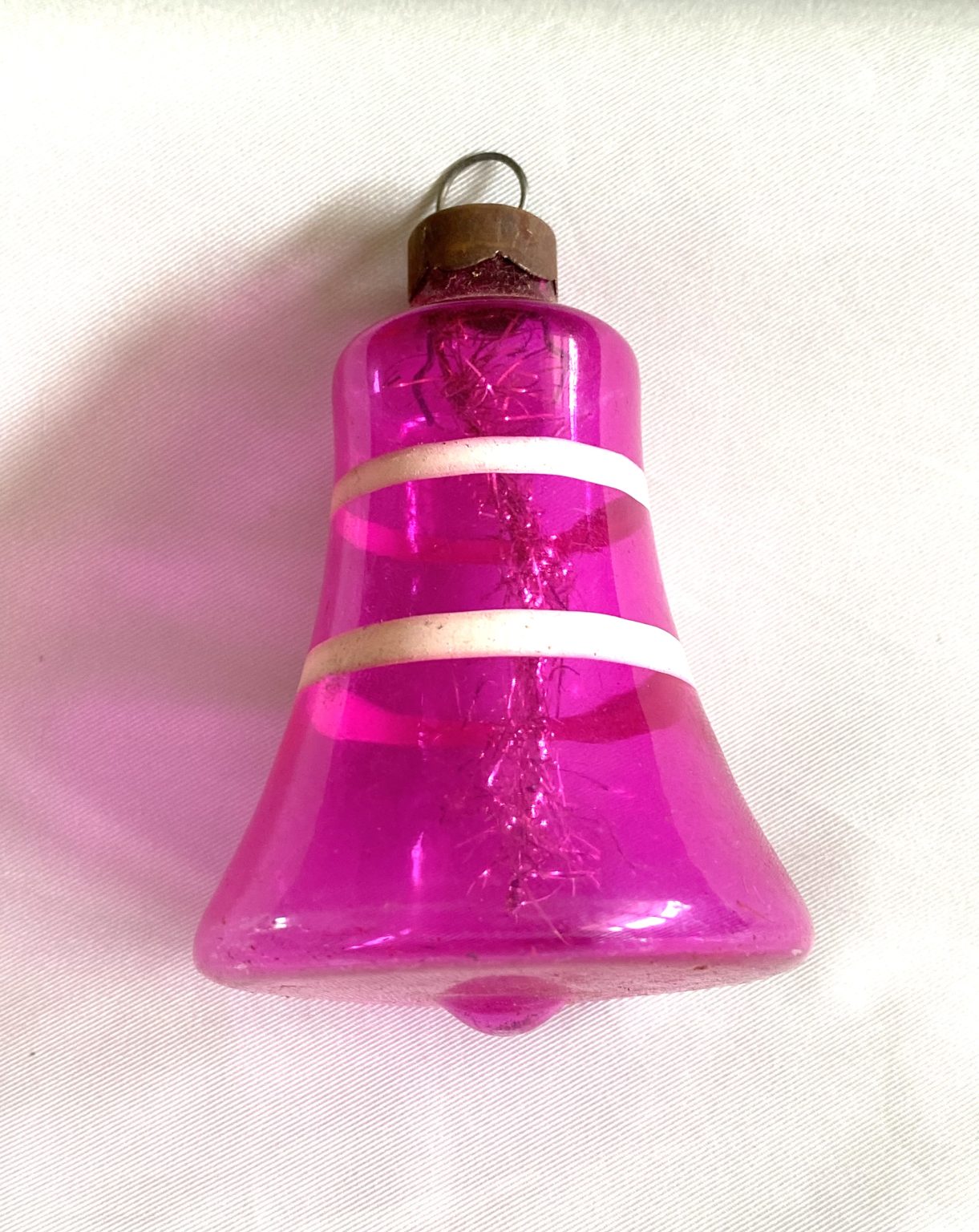 Vintage Corning Unsilvered Large Bell Tinsel Inside RARE US of A Glass ...