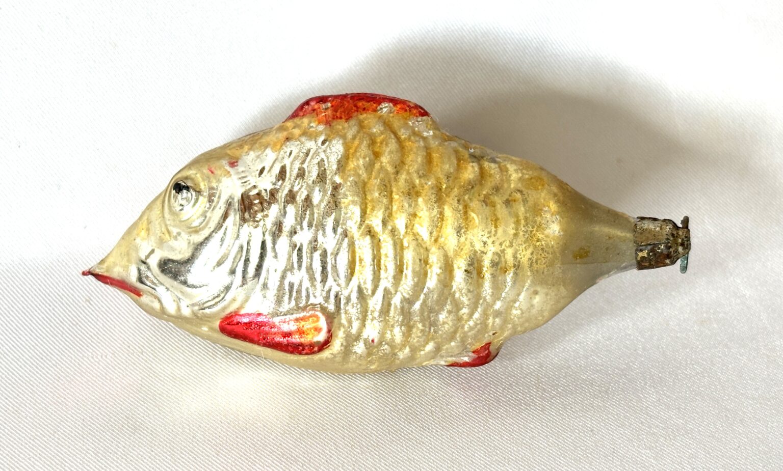 1890s Dome Cap Antique German Blown Glass Ornament, Fish Carp Christmas ...